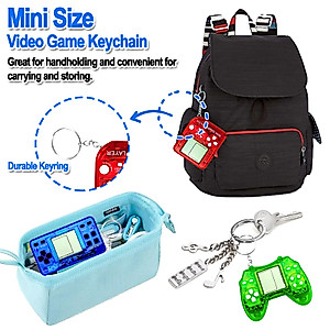 TGIQROVE Video Game Party Favors, Video Games Keychain, Birthday Gaming Party Gifts, Mini Game Console for Kids Classroom Prizes, Goodies Bags Stuffer, Backpack (12Pcs)