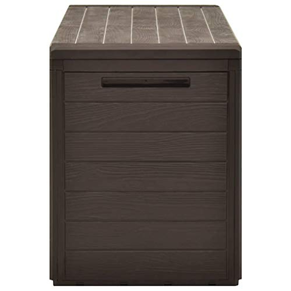 INLIFE 77 Gallon Garden Storage Box Outdoor Cushion Deck Patio Storage Chest Storing Pillow Tool Box Blanket Indoor Interior Container 45.7"x17.3"x21.7"(Brown)