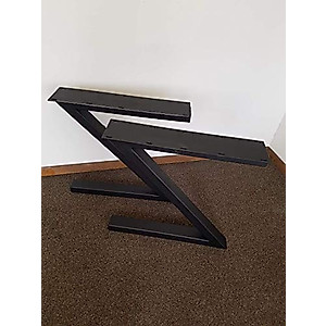 Metal Table Legs, Z-Shaped Style - Any Size and Color