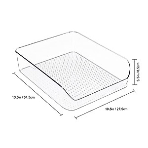 Ettori 2 Pack Water Bottle Organizer Refrigerator Organizer Bins and Clear Storage Bins for Fridge, Freezer, Cabinet, Cupboard, Pantry Shelf, BPA-Free