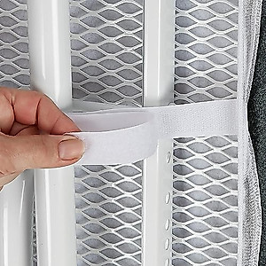 HOLDN’ STORAGE Ironing Board Cover and Pad - Iron Board Cover with Padding 15" x 54" - Iron Board Cover Large Fits All Standard Sizes - Heat Reflective Iron Pad for Table Top. Charchoal.