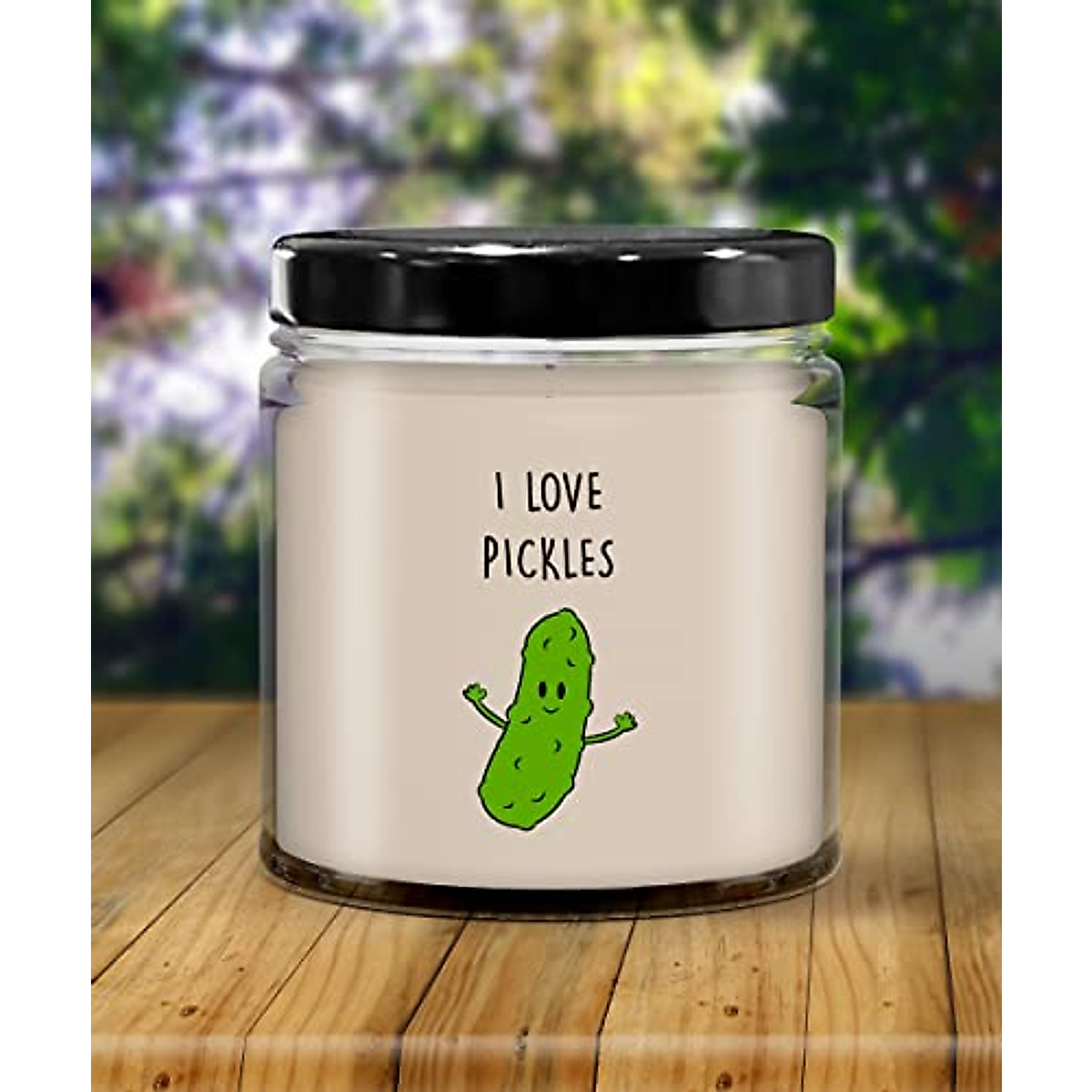 I Love Pickles Candle - Soy Wax Candle - Hand Poured Candle - 9 oz Vanilla-Scented Candle - Candle Jar