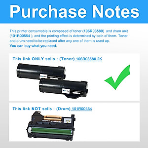 LCL Remanufactured Toner Cartridge Replacement for VersaLink B405 B400 B400DN B400N B405DN 106R03580 (2-Pack Black)