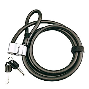 Security Anti-Theft Bike Lock Chain with Keys Anti-Theft Security Steel Wire Rope Cable for Motorcycle Electric Scooter Bicycle Lock with Alarm