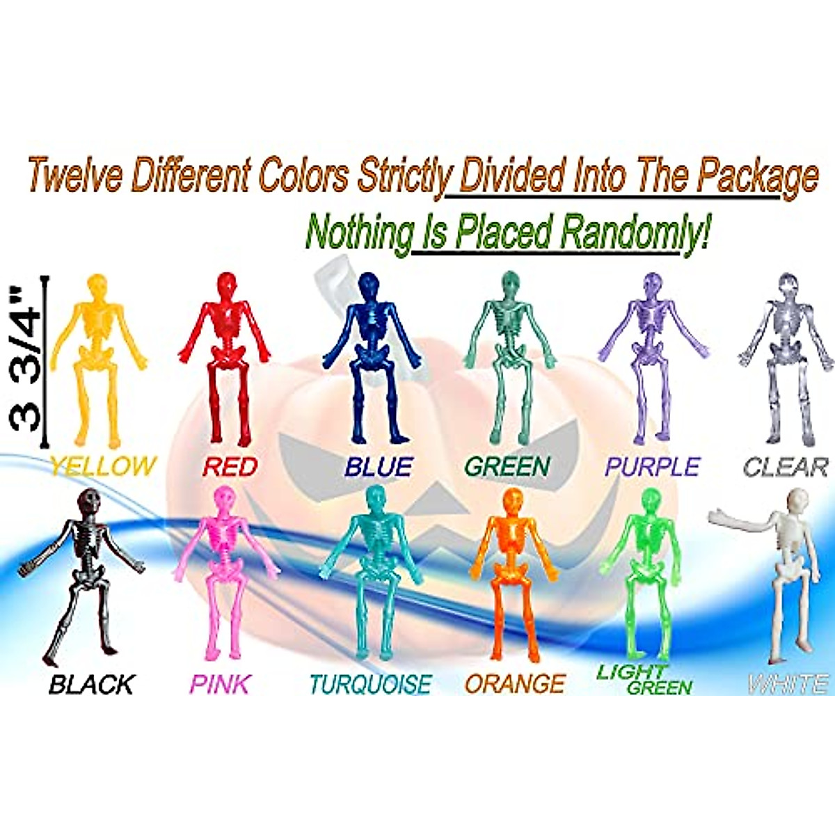 UpBrands 144 Party Favors for Kids Stretchy Skeleton Bulk Set, 12, Kit for Birthday's, Halloween, Goodie Bags, Easter Egg Basket, Pinata Filler, Small Toys Classroom Prizes