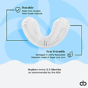 autobrush Single Sided U Shaped Nylon Brush Head Replacements, Soft and Unique 360° Nylon Bristles, Automatic Toothbrush Head Accessories,-Adults and Kids Sizes (Adults, XL, 1 Pack)