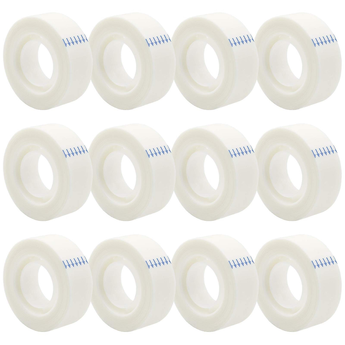 OWLKELA - 12 Rolls Invisible Tapes 0.7 in x 1000 Inches, Matte Finish Invisible Tape, Foggy Translucent Tape Great for Correction and Labeling, Compatible with Standard Tape Dispenser