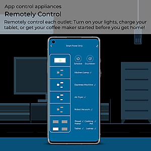 eco4life Wireless Smart Power Strip with Surge Protection, Compatible with Alexa, Google Home and Siri, no Hub Required, Controlled by eco4life app(4 Outlets, 4 USB Ports)