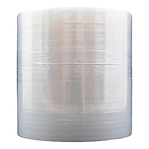 Brock Industrial Strength Stretch Wrap Film - 5 Inch x 333 Yard 13cm x 305m – 80 Gauge – Clear – Includes 1 Handle - 12 Rolls/Case