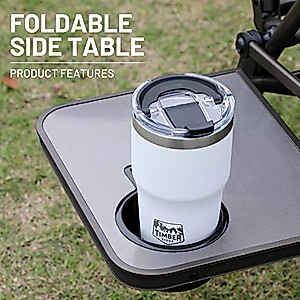 TIMBER RIDGE 33In Wide XXL Zero Gravity Reclining Side Table Full Padded Lounge Chair for Outdoor Camping Patio Lawn, Heavy Duty Supports 500lbs, Blue