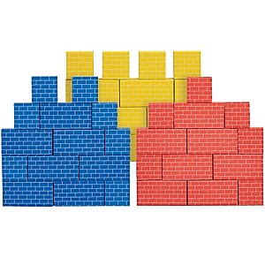 Bankers Box at Play Cardboard Building Blocks, 40 Pack, Large and Medium Montessori Toy Blocks for Kids and Families