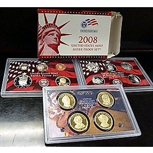 2008 S Silver Proof Set Various US Mint Proof