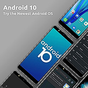 Xgody V40 Unlocked Cell Phones, 6.1 Inch 4G Smartphones, Android 10.0 OS with Free Dual SIM Quad Core, Dual 5MP Camera, 3000 mAh Battery, Face Unlocking (Black)