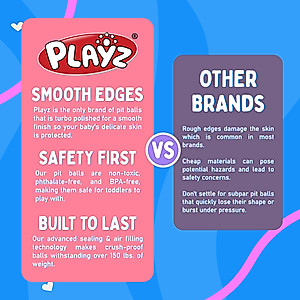 Playz 50 Mini Ball Pit Balls - Princess Edition - Soft, Plastic Mini Play Balls - Small, No Sharp Edges, Super Safe, Phthalate & BPA Free