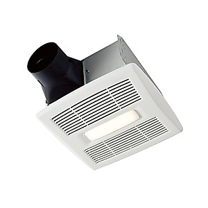 Broan-NuTone AE110SL Invent Energy Star Certified Humidity Sensing Fan with Led Light, 110 CFM 1.0 Sones, White