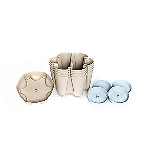 Greenstalk Patented Large 5 Tier Vertical Garden Planter with Patented Internal Watering System Great for Growing a Variety of Strawberries, Vegetables, Herbs, & Flowers (Stunning Stone)