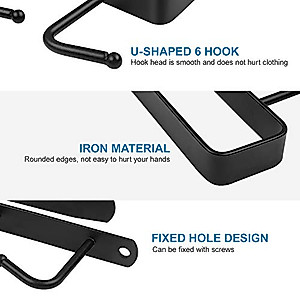 YIHAIXINGWEI White Cup Holder Under Cabinet 6 Hook Coffee Cup Mug Holder for Kitchen, Fit for 1 Inch Thickness Shelf or Less (with Adhesive).