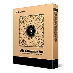 SilverStone Technology Air Slimmer 90 Enhanced Performance 92mm Slim Fan with PWM, SST-AS90B