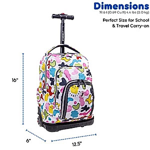 J World New York Kids' Lollipop Rolling Backpack & Lunch Bag Set, Kiddo, One Size