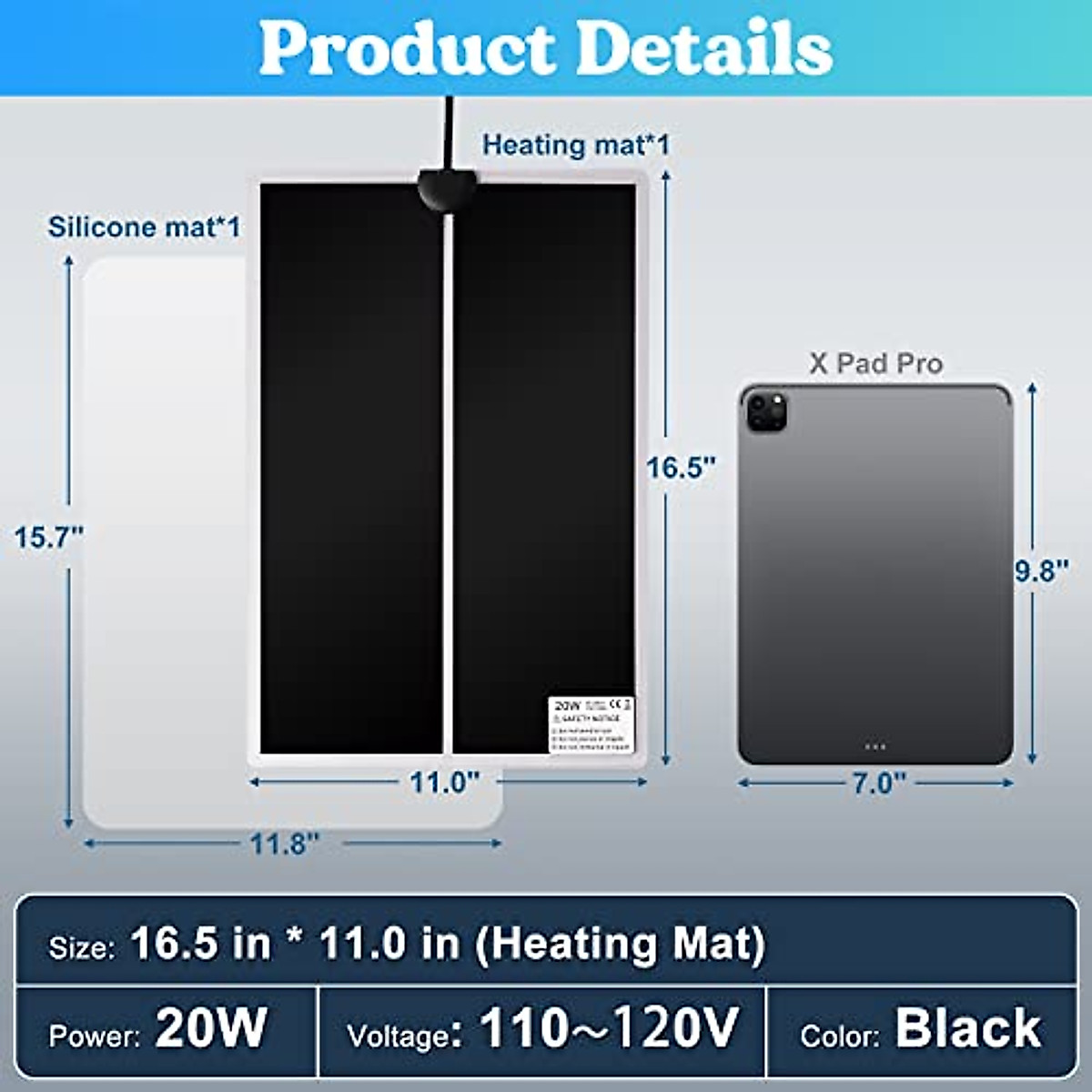 LET'S RESIN Resin Heating Mat,Fast Curing Machine for Resin with Silicone Mat,Lightweight Quick Resin Dryer Mat,Easy to Use,Resin Supplies for Epoxy Resin,Resin Molds