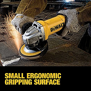 DEWALT Angle Grinder, 4.5 Inch, 11 Amp, With Paddle Switch (DWE402), Black