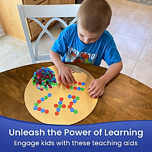 MR CHIPS Bingo Chips 3/4" Size - 600 Counting in Blue, Red and Green Color Smiley Face Design Versatile for Classroom Activities & Board Games