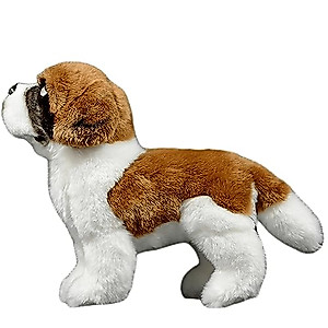 FRANKIEZHOU Saint Bernard Realistic Dog Stuffed Animal-Brown 10.24",Puppy Plush Toy, Dog Stuffed Animal,Soft and Durable, Toy for Boy,Girl Toys,Gifts for Kids, Pillow Gift,Home Decor,Hugging Toy
