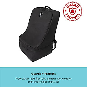 J.L. Childress Ultimate Backpack Premium Padded Car Seat Travel Bag - Large, High Quality, Durable, Secure, Universal Airport Gate Check Bag, Black