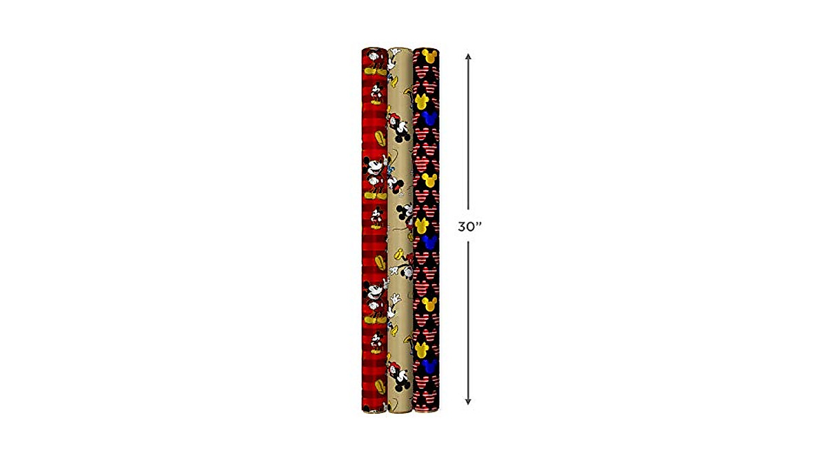 Disney Mickey Mouse Wrapping Paper 3-Pack - Perfect for Gifts ...