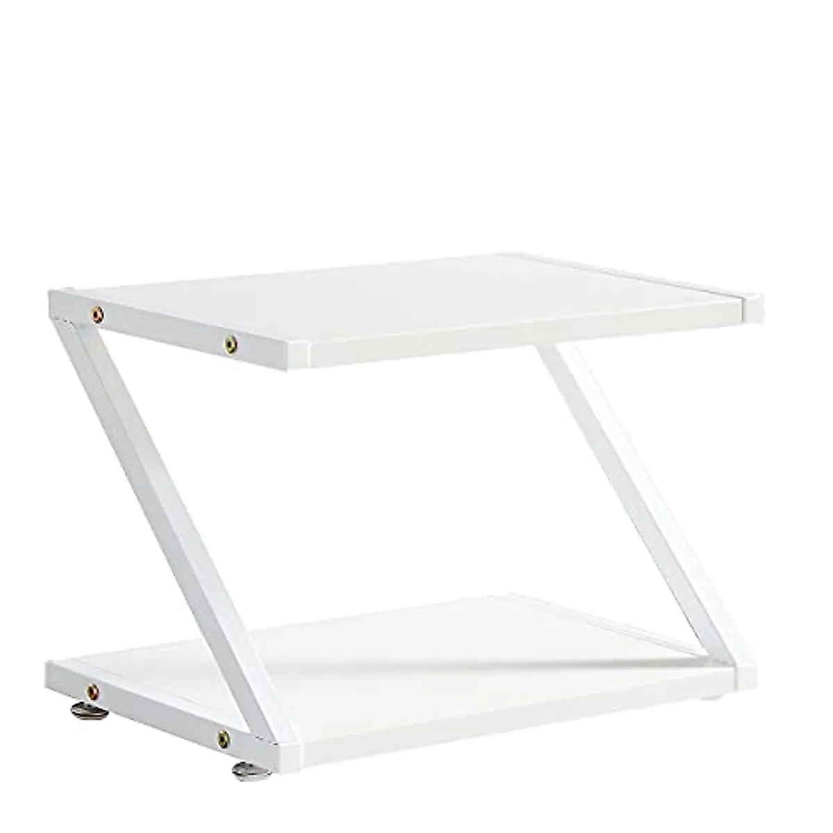 infini Printer Stand Multi-Purpose Desktop Organizer Printer Storage Rack and Shelf 2-Layer Desktop Storage Shelf Desktop Printer Stand with Paper Storage Very Suitable for Home or Office (White)