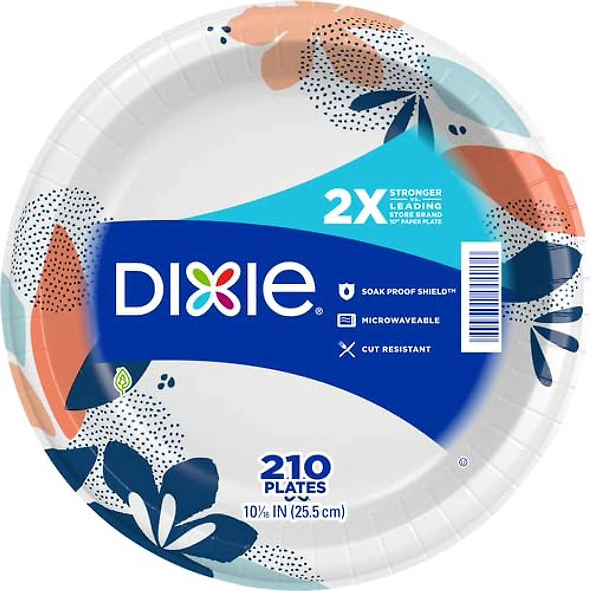 Dixie Dinner Size 10" Paper Plates, 210 Ct