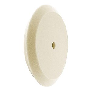 HI-Buff 8" Foam Buffing Pads, Fits 7" Backer, Polishing Pad, Slant Design, Hook & Loop Backing (White Heavy Cut)
