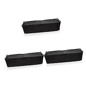 CLISPEED 3pcs Household Rack Protection Fire Fireplace Stand Cover Duty Black Sun Pit Holder Garden Cloth Rain Heavy Firewood Hoop Oxford Furniture Protector Covering Storage Outdoor