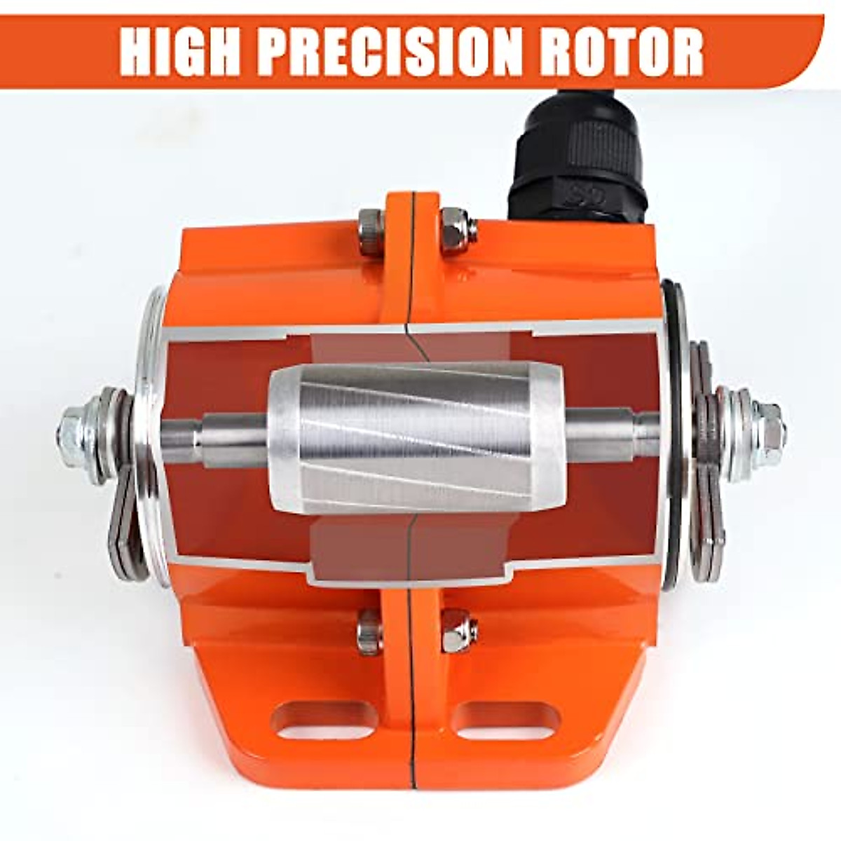 TOAUTO Concrete Vibrator Vibration Motor 30W Single Phase AC 110V 3600rpm Aluminum Alloy Case Vibrating Motor for Shaker Table