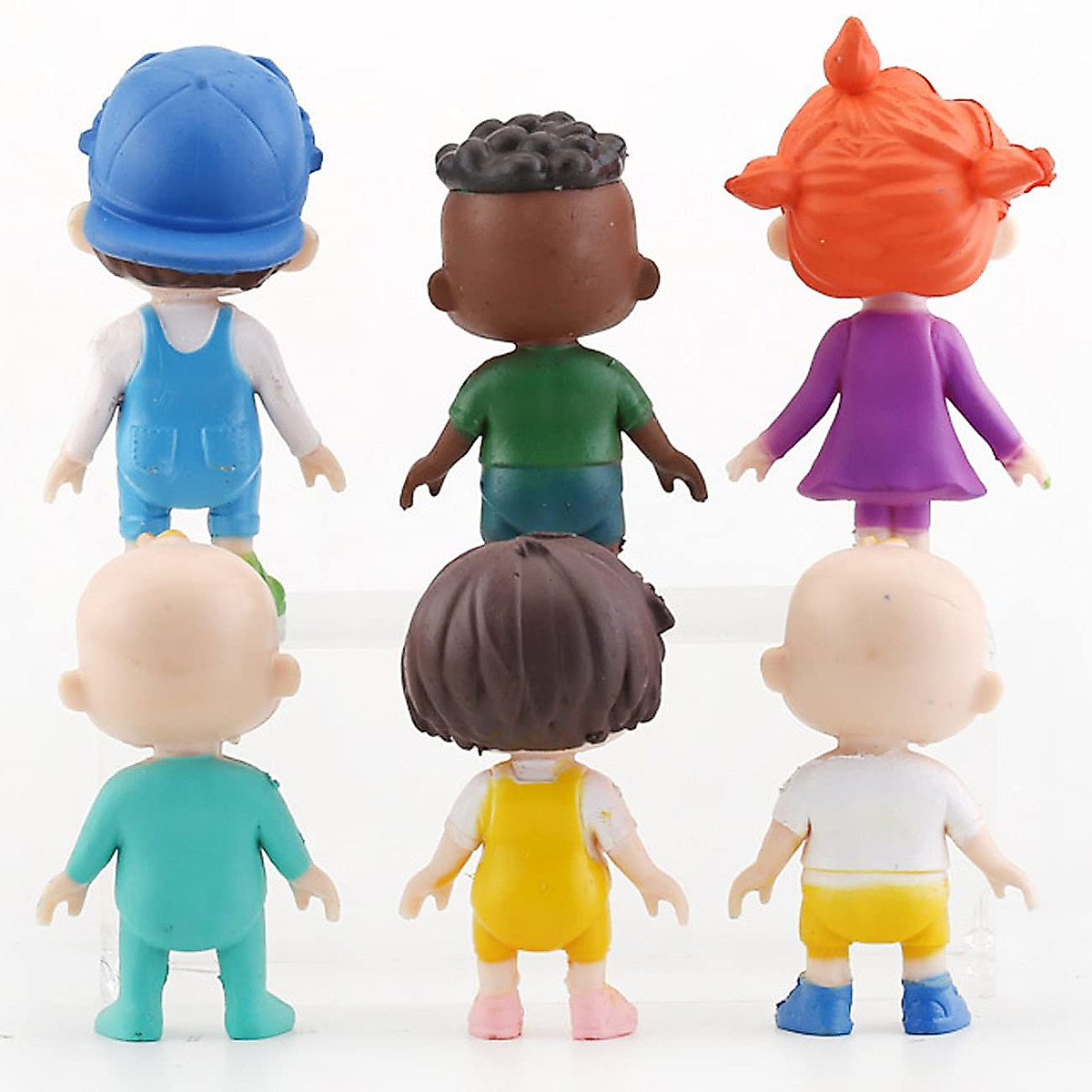 CoComelon Official Friends & Family, 6 Figure Pack - 3 Inch Character Toys - Features Two Baby JJ Figures (Tee and Onesie), Tomtom, YoYo, Cody, and Nina - Toys for Babies and Toddlers