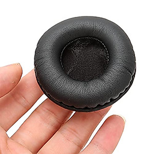 ASHATA 1 Pair Universal Soft Sponge Headphone Ear Pads Ear Cushion Headset Cups Covers Replacement,Fit for 60mm / 2.4In Headphones,Black