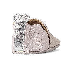 Robeez Baby Girls and Unisex Soft Soles Slip-Resistant Crib Shoes Slippers Moccasins for Infant and Toddler - Pink Light/Pastel Pretty Pearl - 6-12 Months