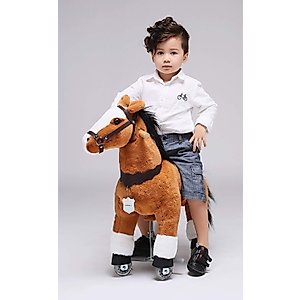 Ufree Horse Best Birthday Gift for Boys, Action Horse Toy, Rocking Horse with Wheels Giddy up Ride on for Kids Aged 3 to 6 Years Old, Amazing Birthday Surprise.
