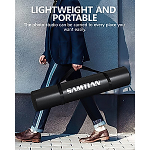 Photo Box, SAMTIAN Photo Light Box 32x32x32 Inches 126 LED Light Photo Studio Shooting Tent Tabletop Photography Lighting Kit with 4 Background Paper (Black,White, Red and Orange) for Photography