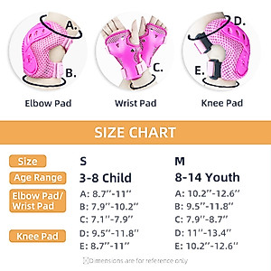 Boys Girls Kids Bike Helmet Outdoor Safety Pads Set AyeKu Knee Elbow Pads and Wrist Guards for Riding Scooter Skateboard Cycling Helmet 8-14 Years Old