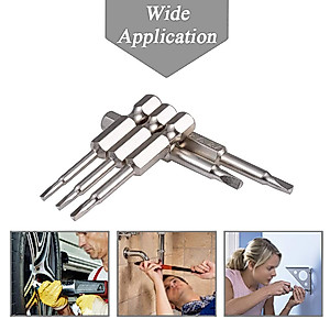 Mesee 5 Pcs Magnetic Triangle Head Screwdriver Bit Set, S2 Steel Triangular Screwdriver Bits 1/4 Hex Shank Triangle Drill Bit, 50mm length