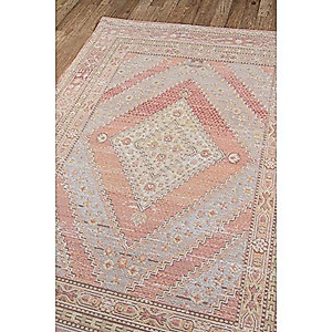 Momeni Isabella Traditional Geometric Flat Weave Area Rug, 4 ft 0 in x 6 ft 0 in, Blue
