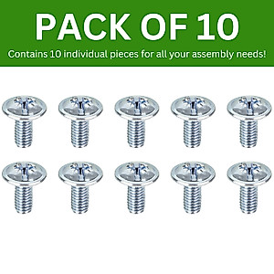 Spare Hardware Parts Desk, Shelf, Drawer, Table, Sideboard, Stand Screw (Replacement for IKEA Part #105021) (Pack of 10)