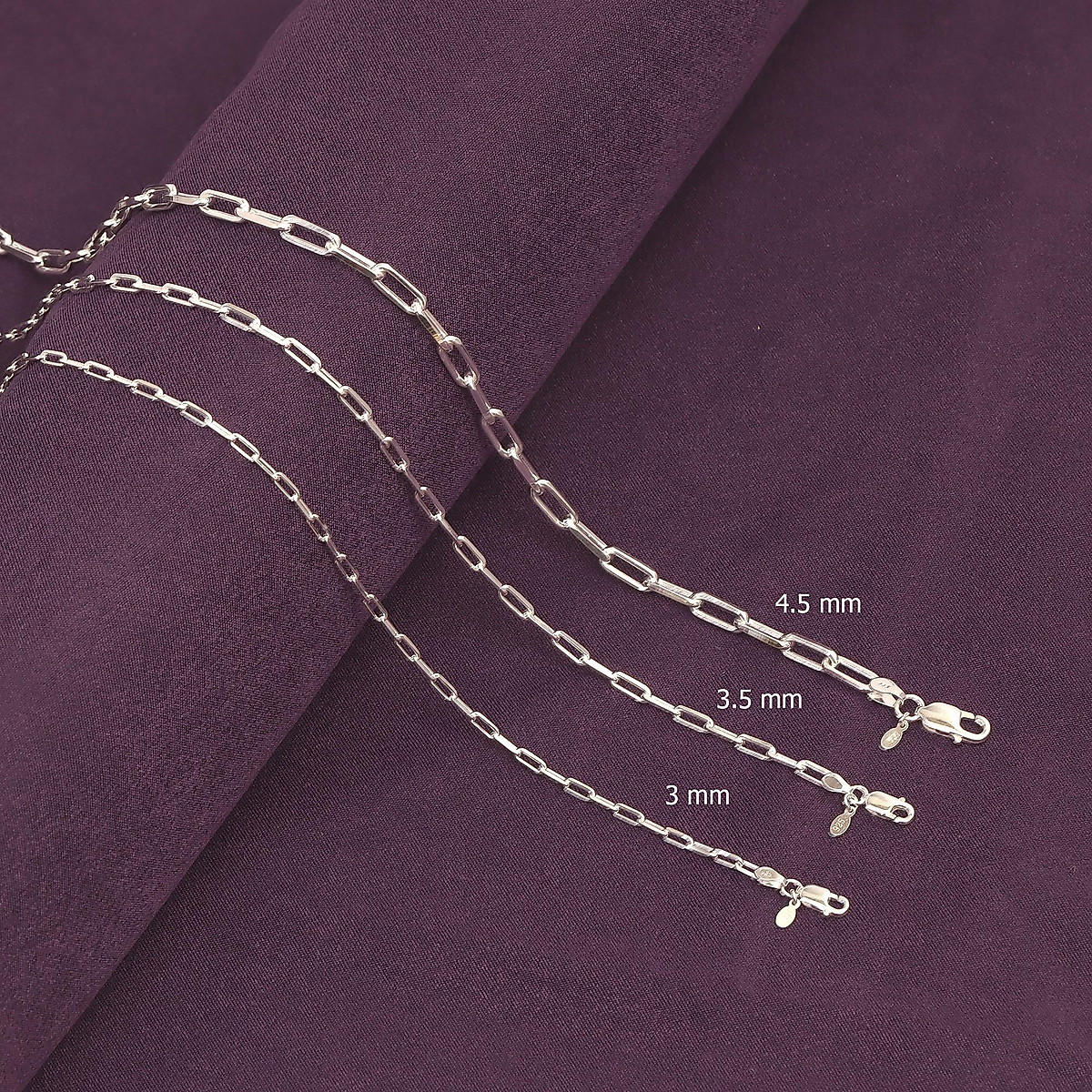 LeCalla 925 Sterling Silver Italian 4.5 MM Diamond-Cut PaperClip Link Chain Necklace for Women 24 Inches