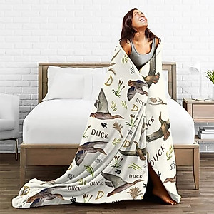 Mallard Duck Throw Blanket Ultra Soft Cozy Duck Animal Blankets for Women Men Cute Duck Blanket for Couch Bed Outdoor Duck Gifts for Duck Lovers 40"x50"for Kids/Child