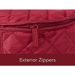 Covermates Keepsakes - Adjustable Glassware Storage - Padded Protection - ID Window - Stain Resistant - Machine Washable - China Storage-Red