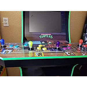 Alvatron US Style Crystal Clear Bubble Transparent Translucent Joystick Bat Top Replaces Japanese Ball Tops for Arcade1up Pacman Galaga, Legends Ultimate Arcade, Pandora's Box, Sanwa, Zippy (Purple)