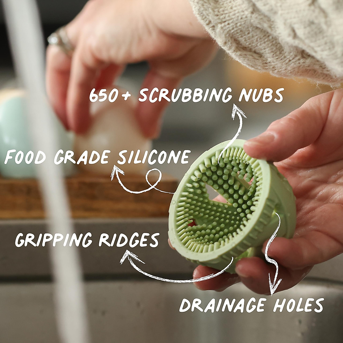 GoodEgg The Original Egg Brush - Silicone Egg Cleaning Brush for Farm Fresh Eggs, Removes Chicken Coop Nasties - Ideal for Backyard Chickens, Homesteaders & Egg Collectors (Standard Sized Eggs)