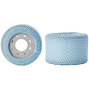 MSPAUK B0303604/B0303499 Latest Filter Cartridges with Protective Nets Mesh Cover 90 Pleats Strainer Twin Pack Pool Bubble Spa Accessories-Suitable for All Mspa Hot Tubs, White