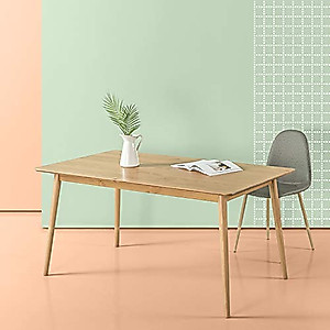 ZINUS Laura 60 Inch Wood Dining Table / Solid Wood Kitchen Table / Table Only / Easy Assembly